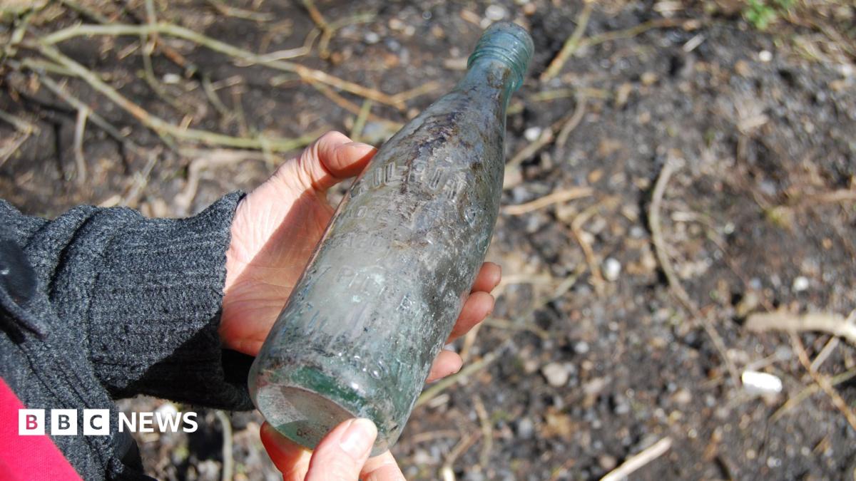 Bottle digging in old dumps can yield collectable finds - BBC News
