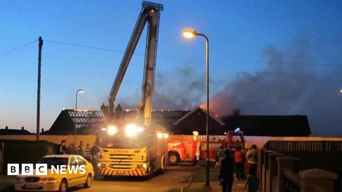 Thorntree Library building fire 'started deliberately' - BBC News