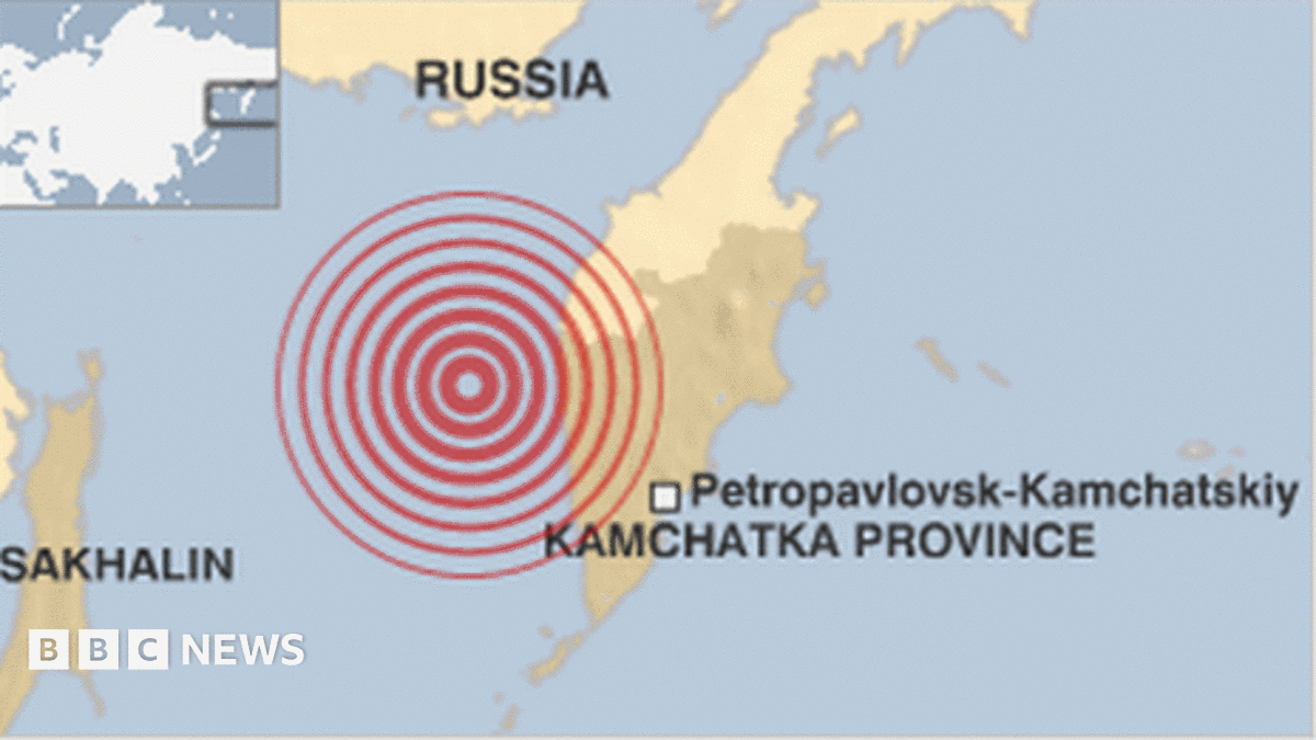 Powerful earthquake off east coast of Russia - BBC News