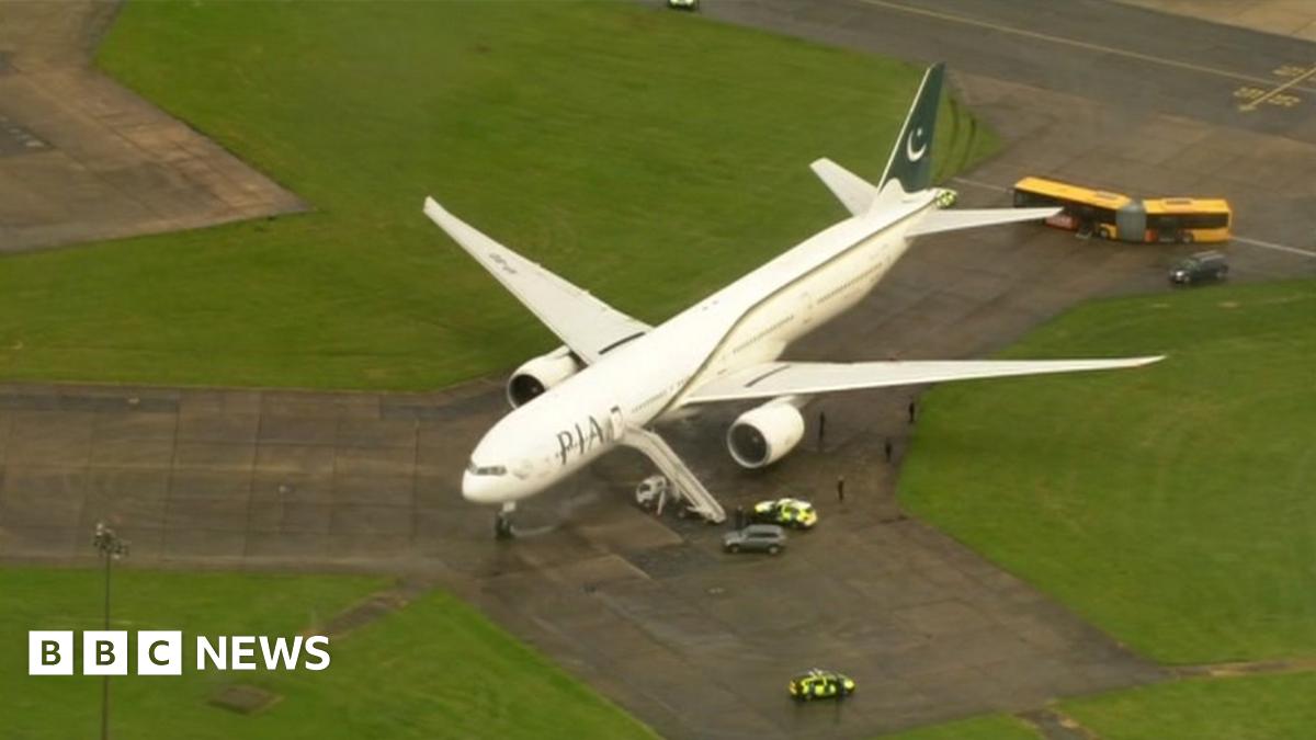 Two held after RAF Typhoon jets escort Pakistan plane over UK - BBC News