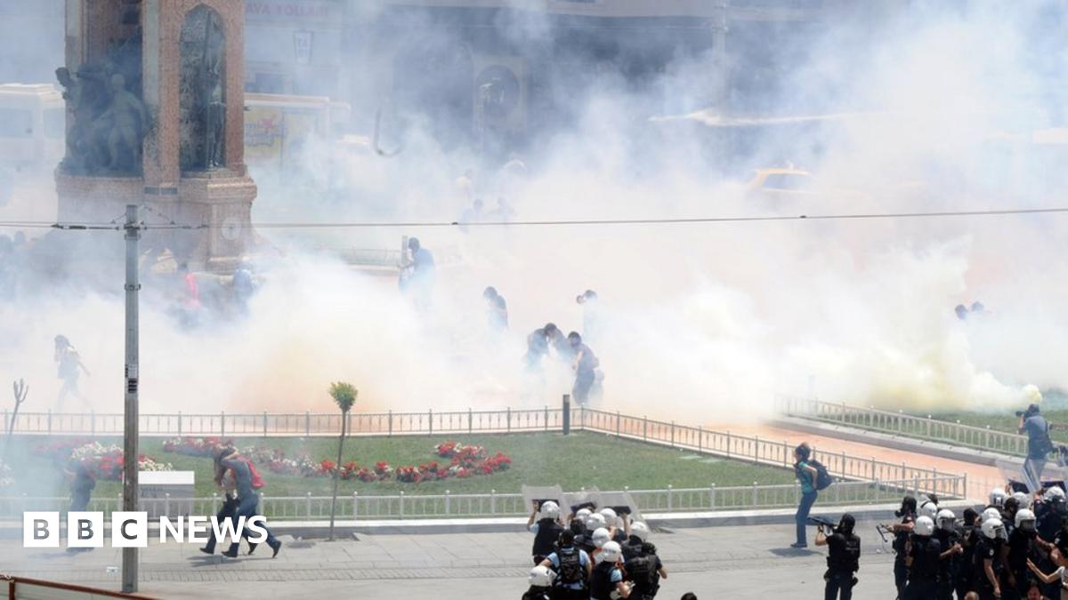 In pictures: Clashes at Istanbul park protest - BBC News