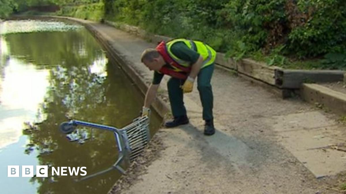 'Track-a-trolley' app launched to report abandoned trolleys - BBC News