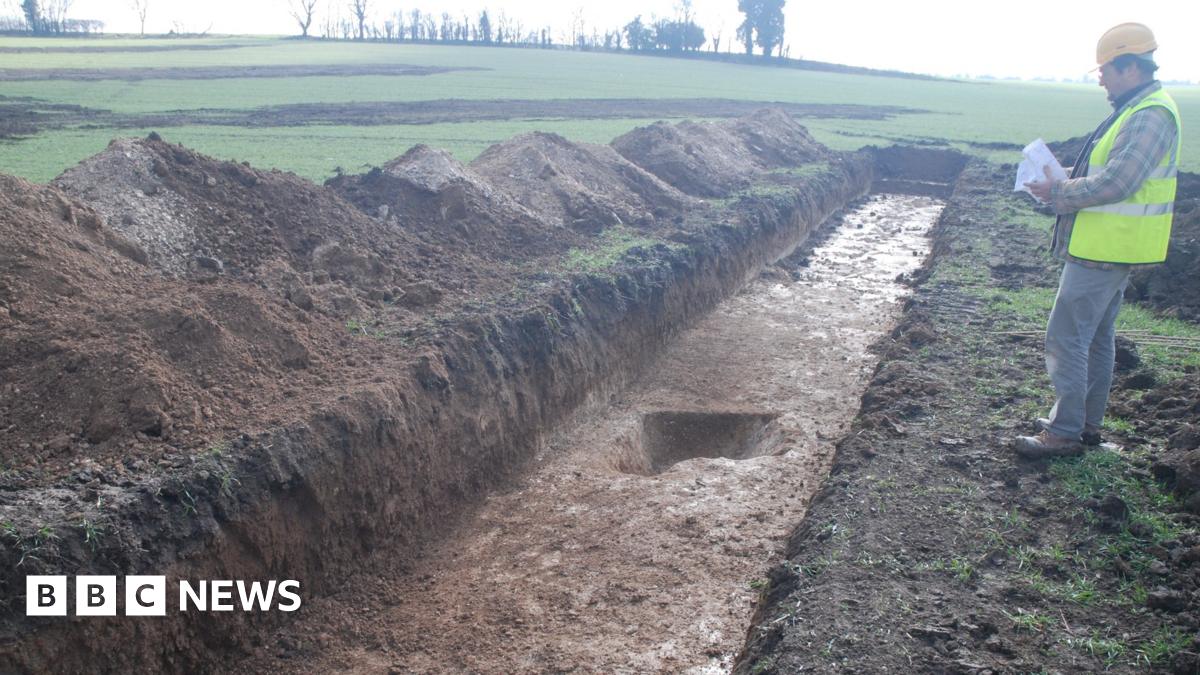 Cheddar reservoir excavations begin to check for remains - BBC News