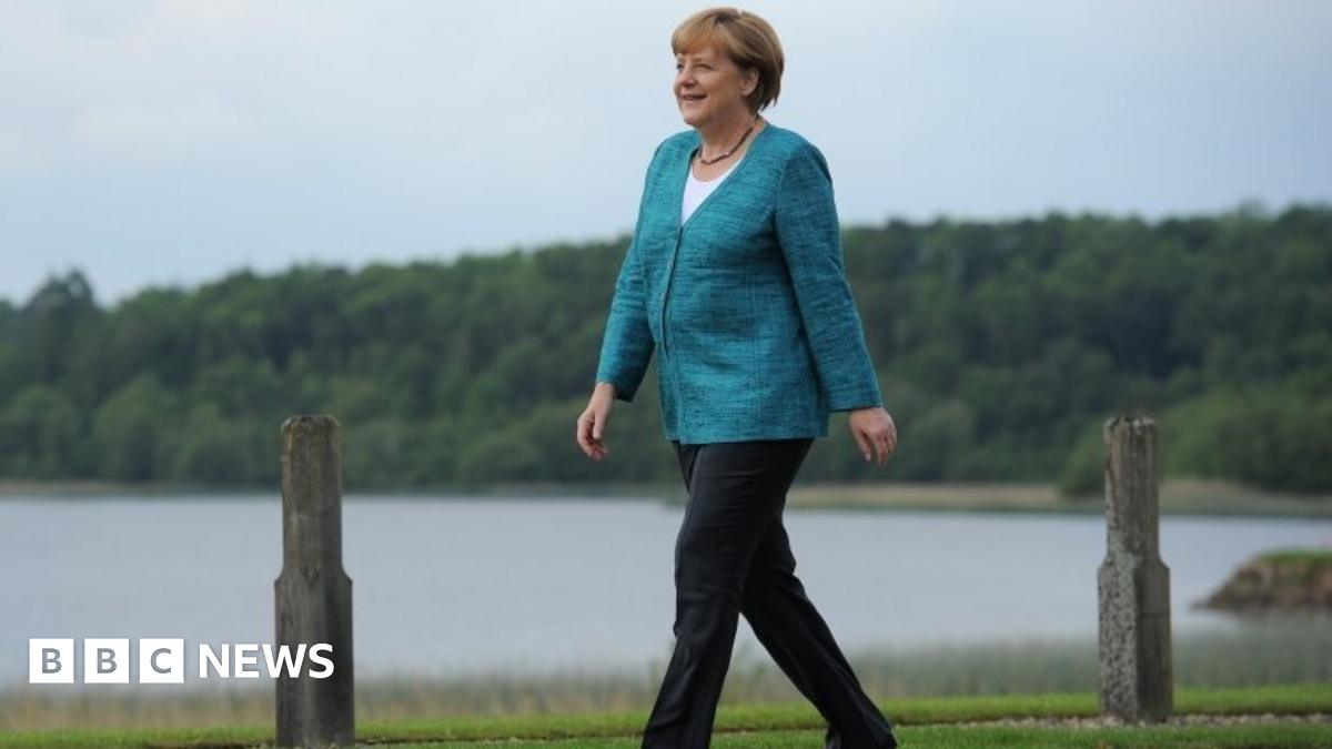 G8 summit: Angela Merkel becomes lady of the Fermanagh lake - BBC News