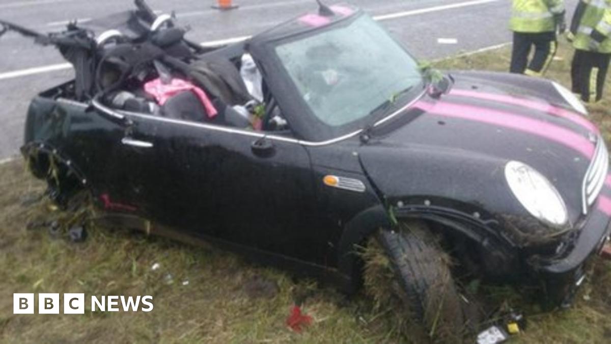 Rochdale aquaplane crash leaves two with spinal injuries - BBC News
