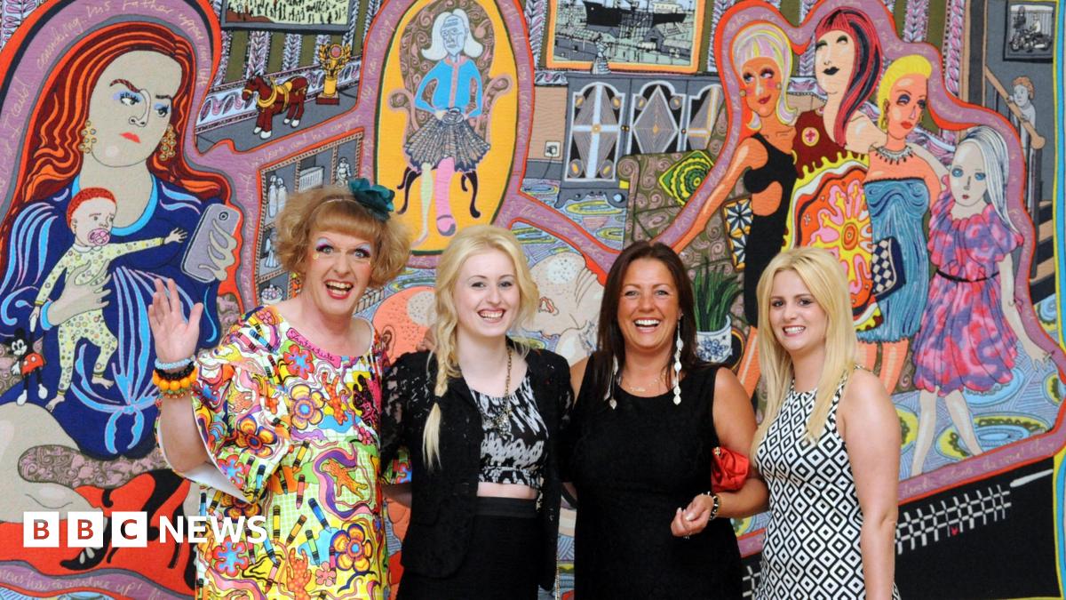 Grayson Perry tapestries go on show in Sunderland - BBC News