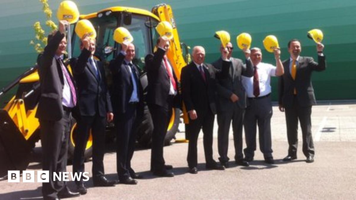 JCB hub creates 300 new jobs in Newcastle-under-Lyme - BBC News