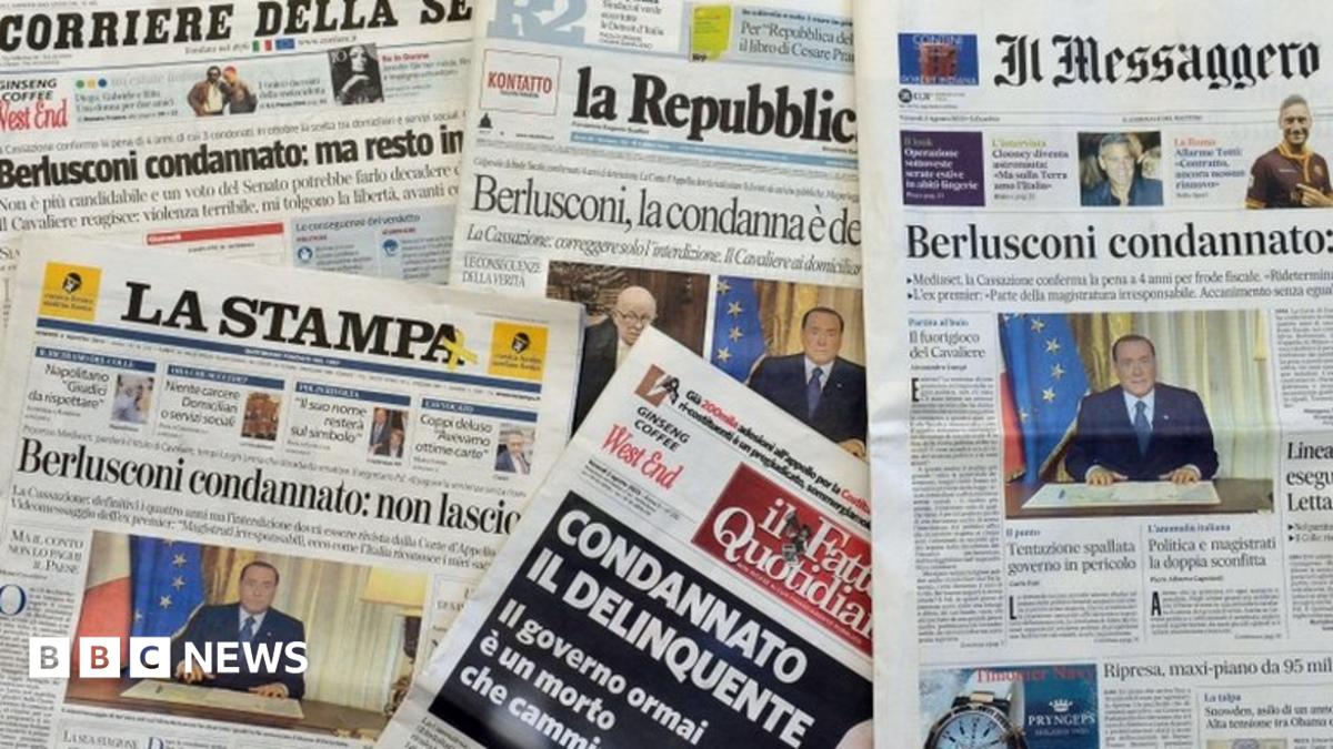 Italian press review: Berlusconi conviction - BBC News