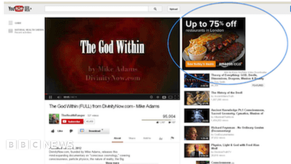 Unauthorised YouTube adverts exposed by security firm - BBC News