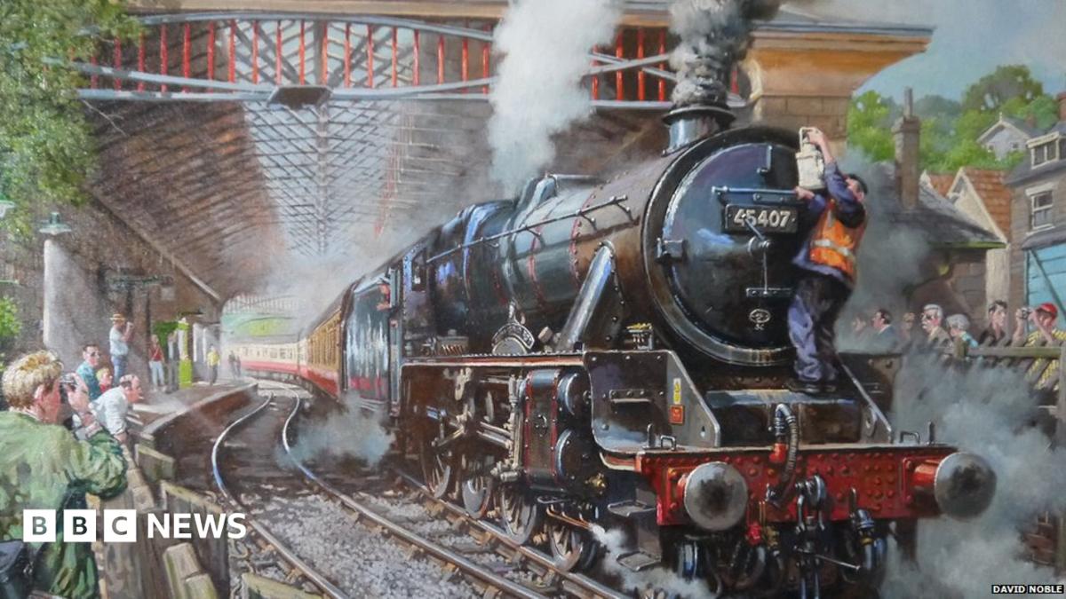In Pictures: David Noble's railway paintings go on show - BBC News