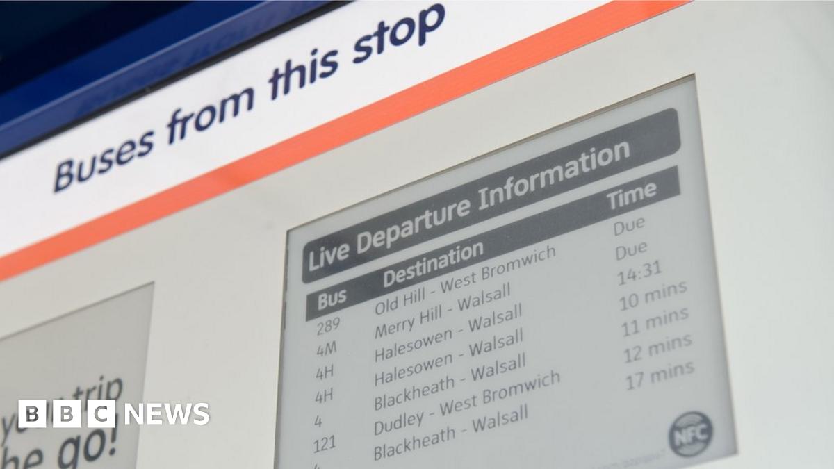 E-book technology trial for West Midlands bus stop - BBC News