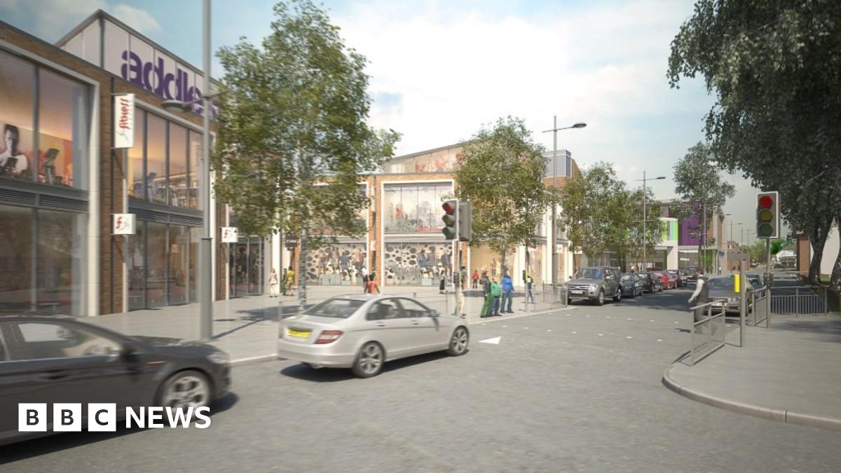 Addlestone town centre regeneration plans on display - BBC News
