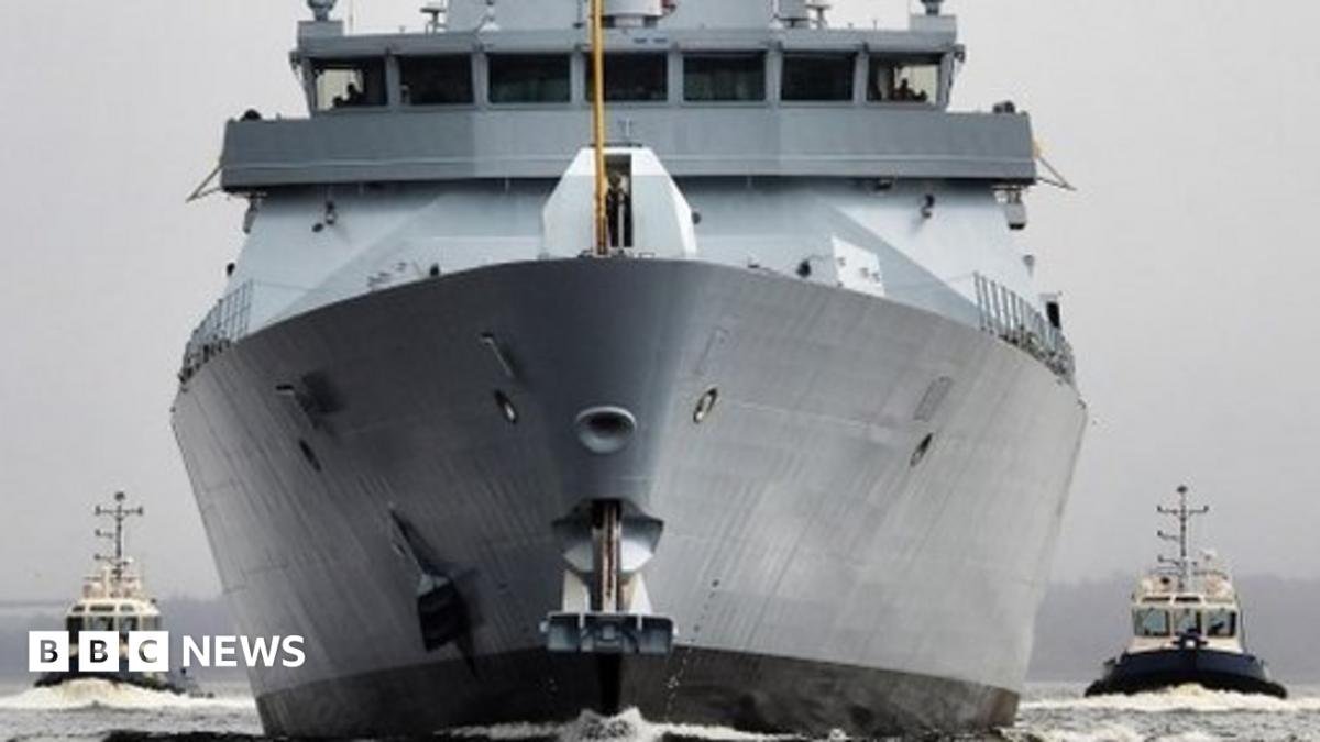 Type 45 destroyer HMS Duncan 'christened' at Portsmouth Naval Base ...