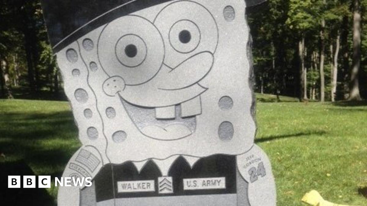 SpongeBob headstone removed by Ohio cemetery - BBC News