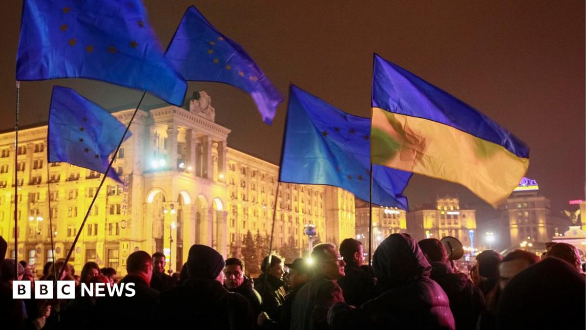 European Square: Hashtag of Ukraine protest - BBC News