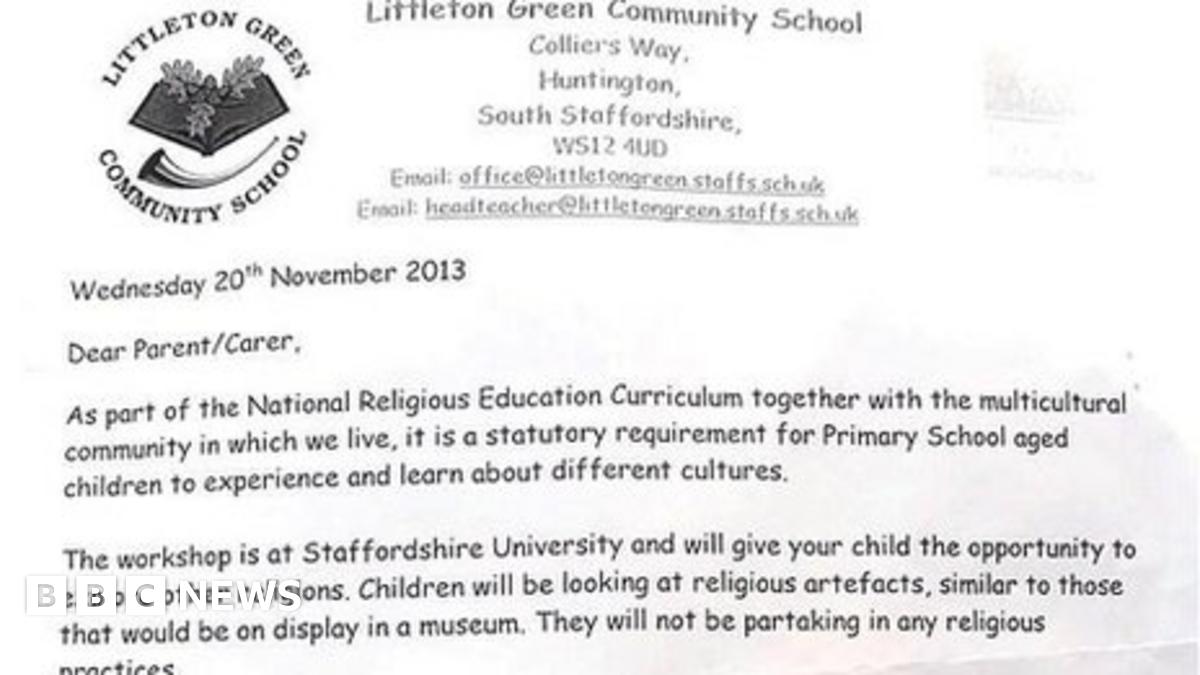 Head teacher apologises over 'racial discrimination' letter - BBC News