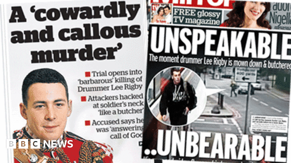 Front pages: Soldier Rigby's 'barbarous' killing in press - BBC News