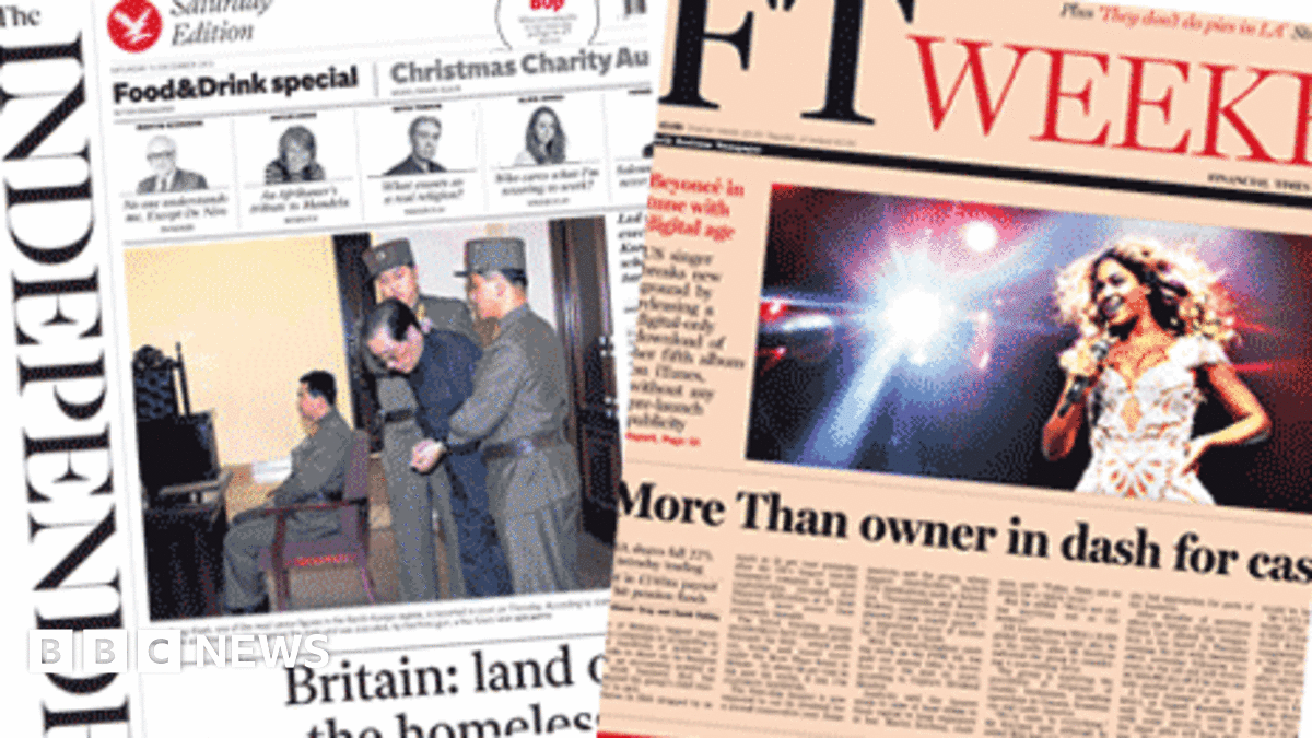 Newspaper review: Beyonce and Kim Jong-un make headlines - BBC News