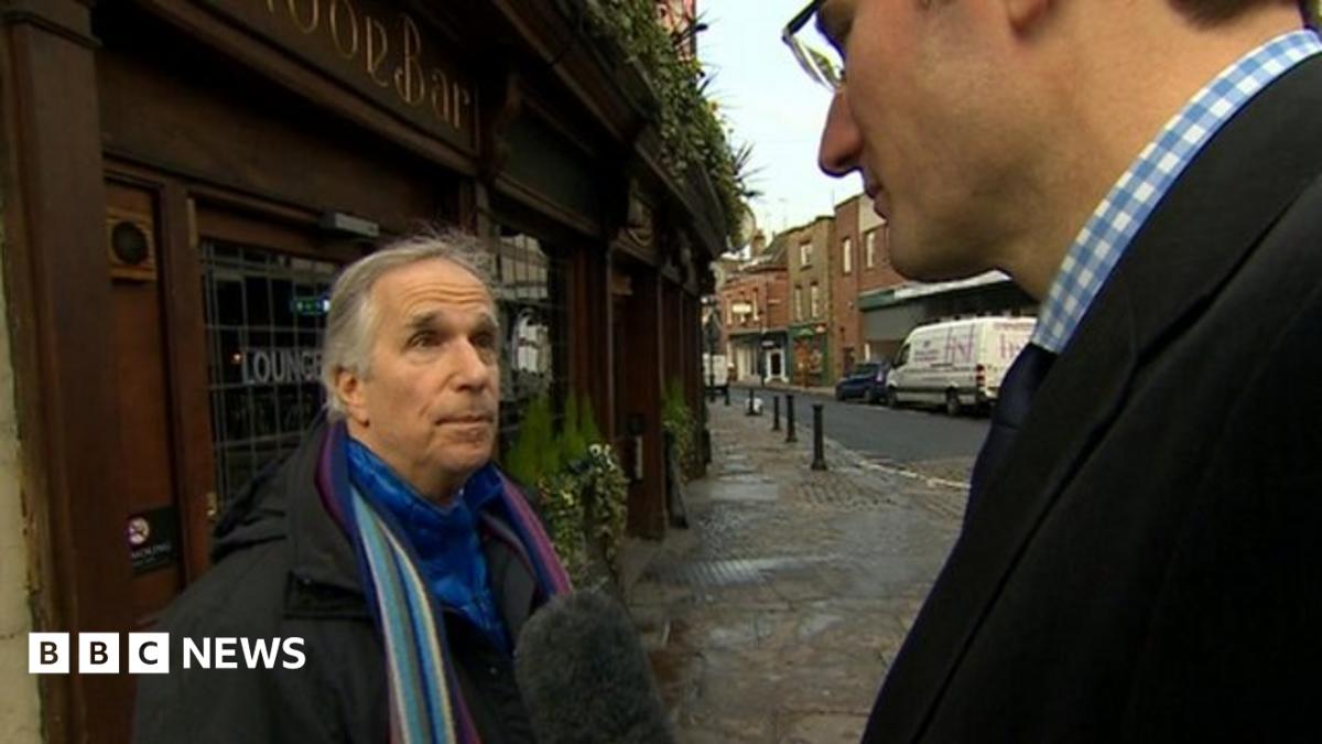 How I ended up quizzing the Fonz about Heathrow - BBC News