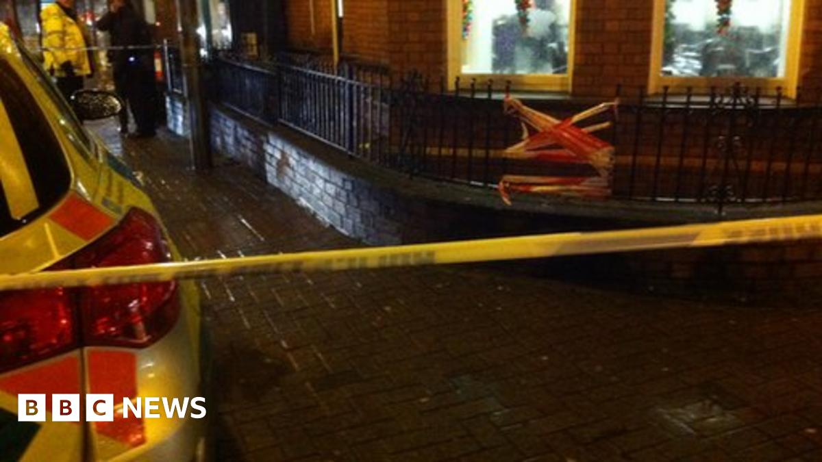 Man critical after being impaled on railing in Belfast - BBC News