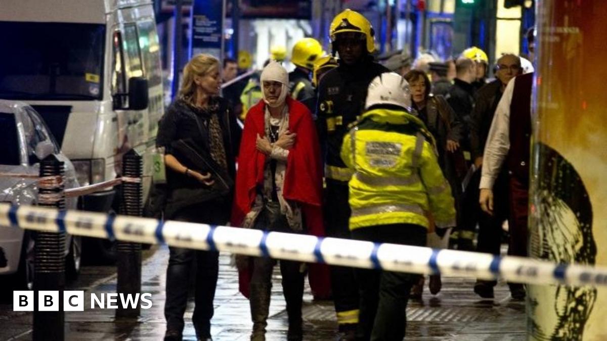 Apollo Theatre: Ceiling collapses during show in London - BBC News