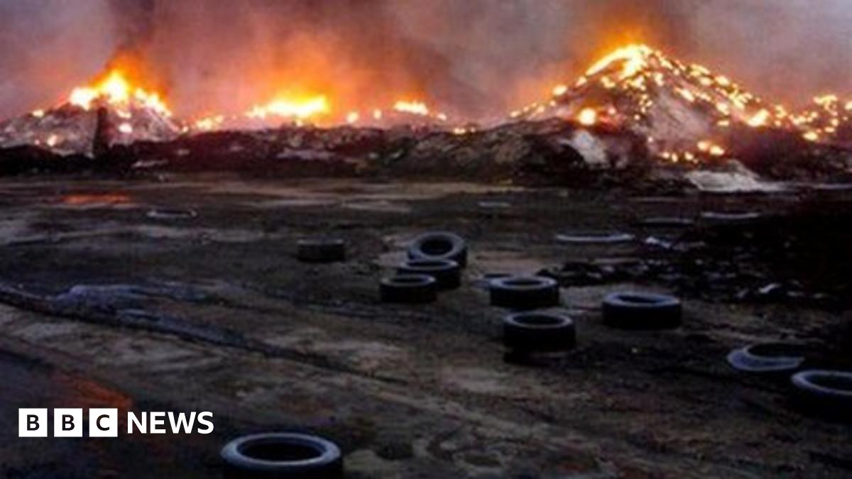 Man arrested over Sherburn-in-Elmet tyre fire - BBC News