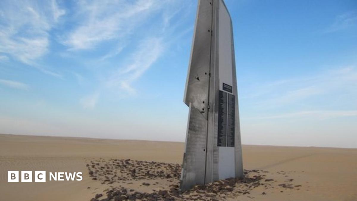The Sahara memorial seen from space - BBC News