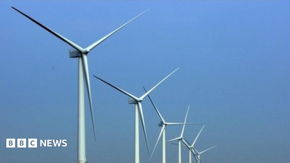 West of Duddon Sands wind farm starts generating power - BBC News
