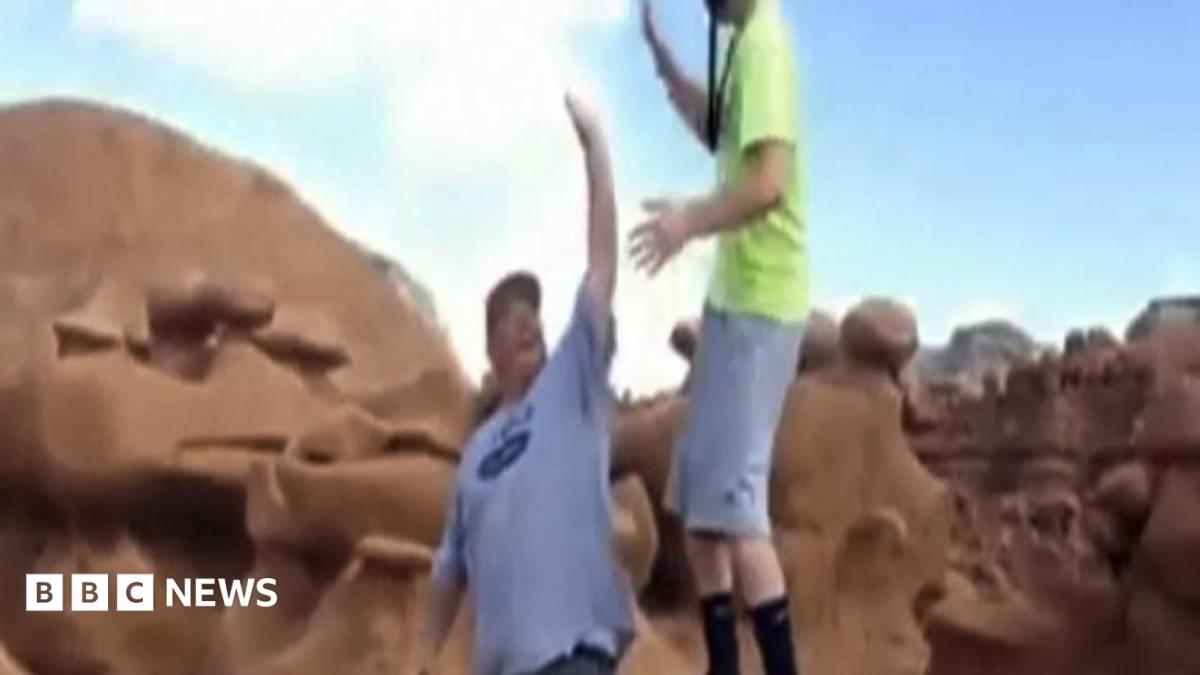 Dave Hall and Glenn Taylor charged in Goblin Valley rock topple - BBC News