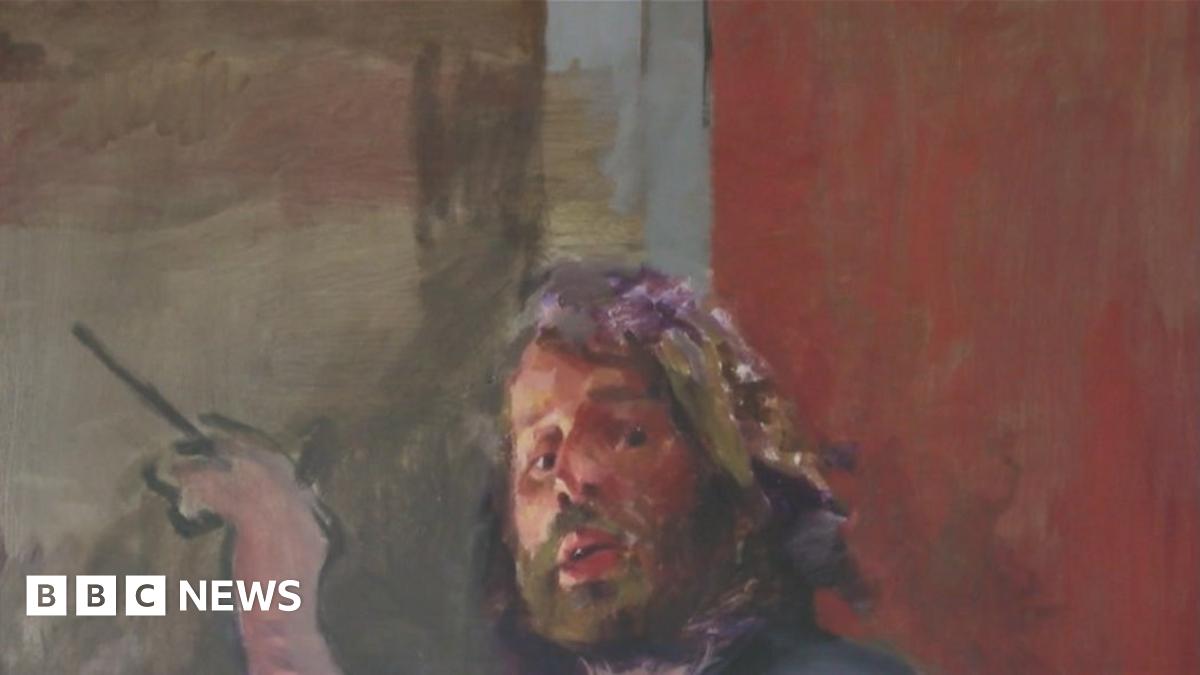 Unseen Robert Lenkiewicz paintings exhibited at Hannahs - BBC News