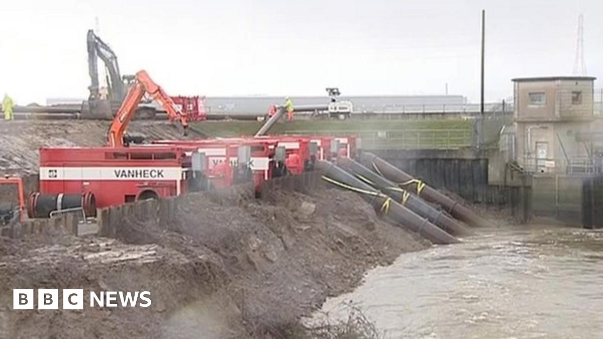 UK floods: Somerset Levels Dutch pumps start work - BBC News