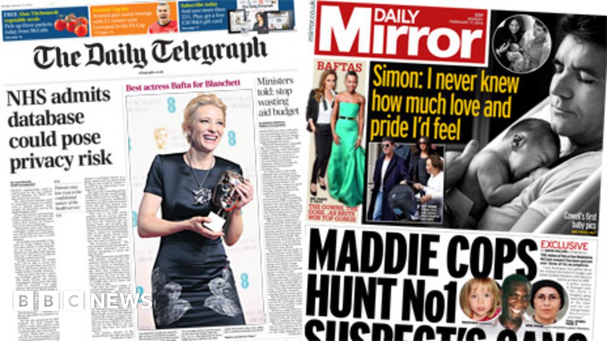Baftas, NHS fears and Scotland's future in the papers - BBC News