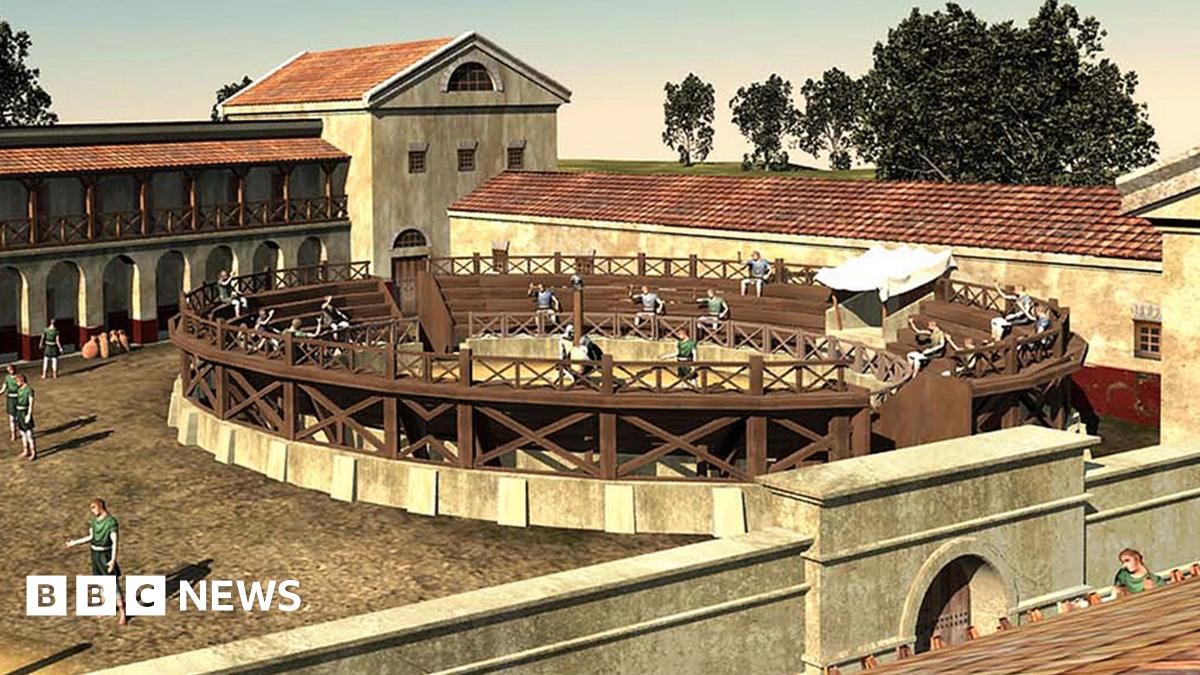 Roman 'gladiator school' recreated virtually - BBC News