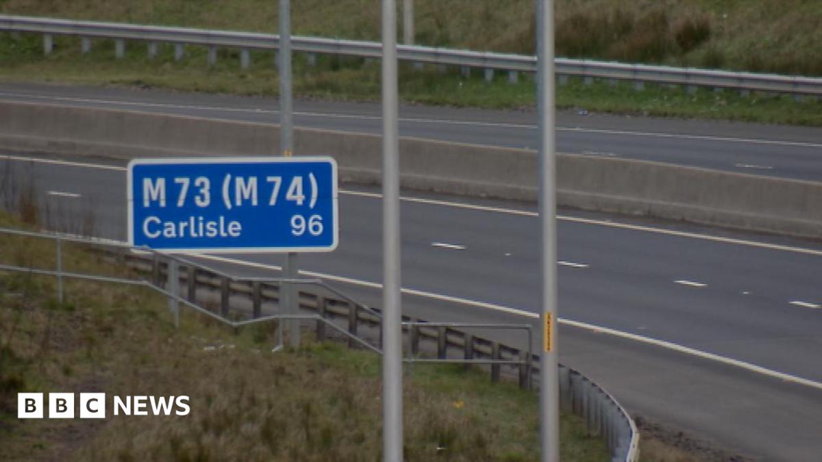 Police name man hit by three cars on M73 - BBC News