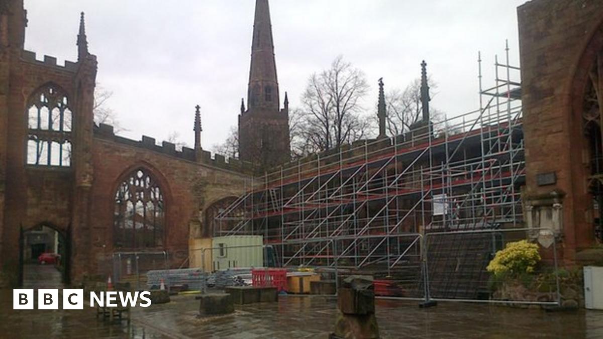 Coventry Cathedral: Work starts on bombed ruins - BBC News
