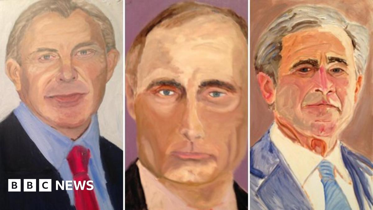 George W Bush exhibits his paintings of world leaders - BBC News