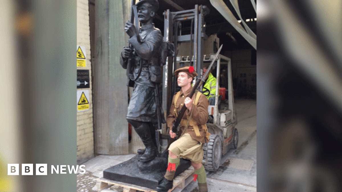 Black Watch statue set for centenary trip to Belgium - BBC News