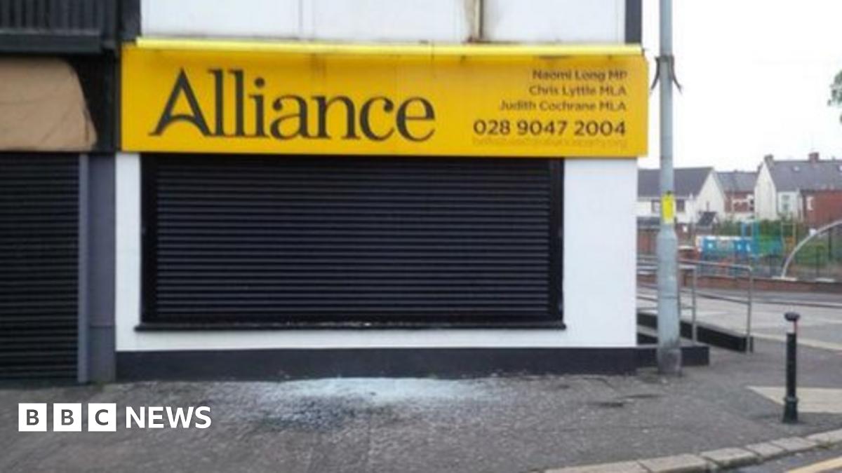 Alliance Party office in east Belfast petrol bombed - BBC News