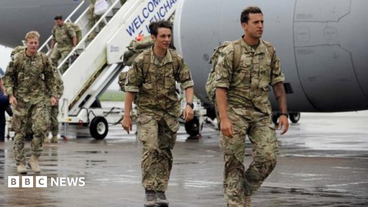 RAF squadron returns to Fife base after Afghan deployment - BBC News