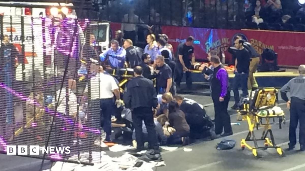 'Broken' metal clamp involved in circus acrobat fall - BBC News