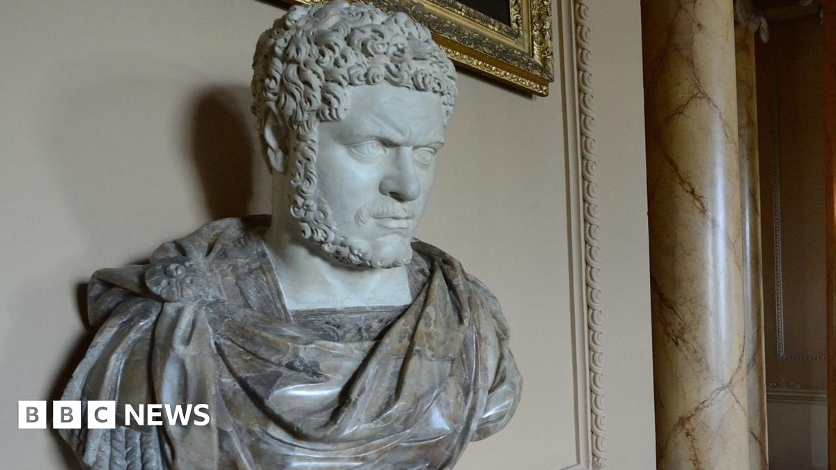 Emperor busts back on display at Wimpole Hall - BBC News