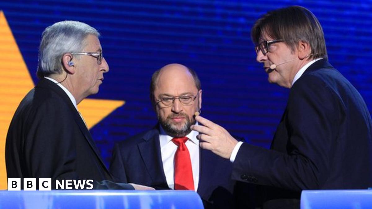 EU leadership rivals hold big debate in TV landmark - BBC News
