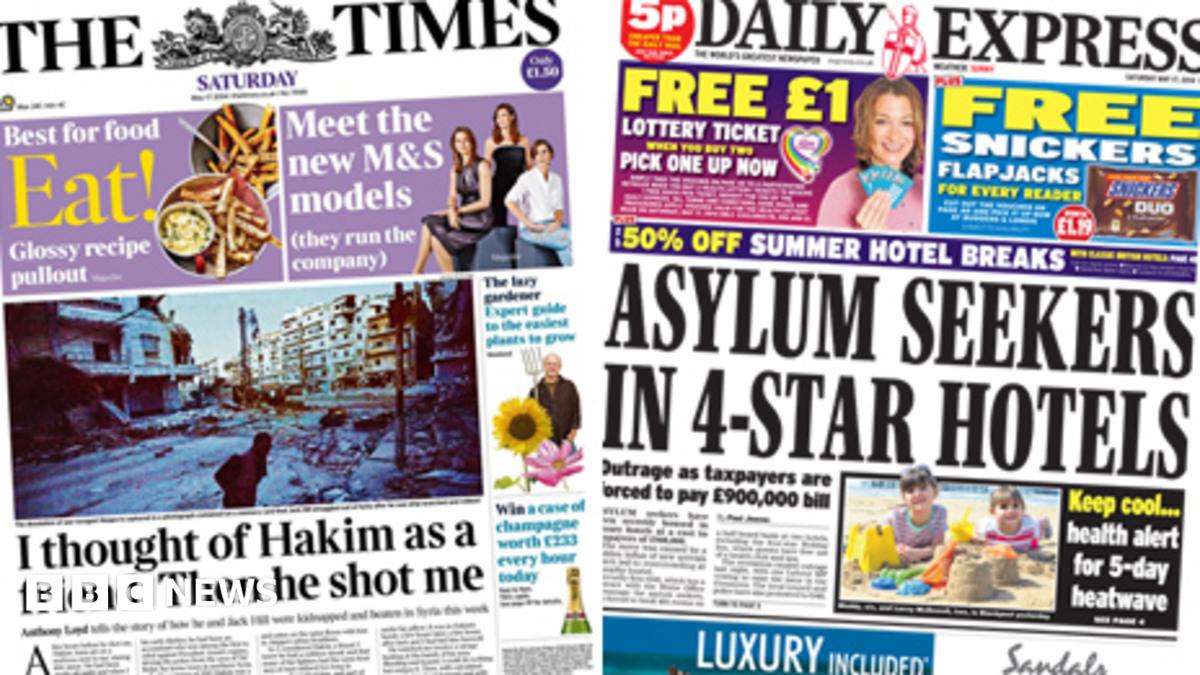 The front pages: "Extremists" abroad and an immigration "scandal" - BBC ...