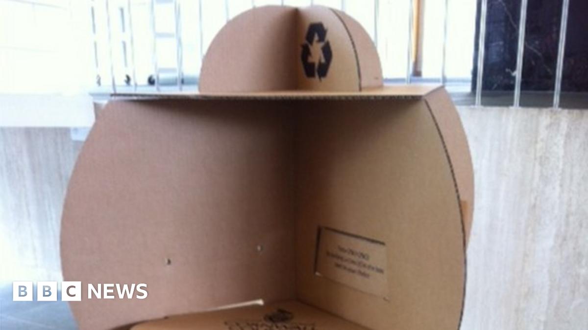 'Funky' cardboard polling booths on trial - BBC News