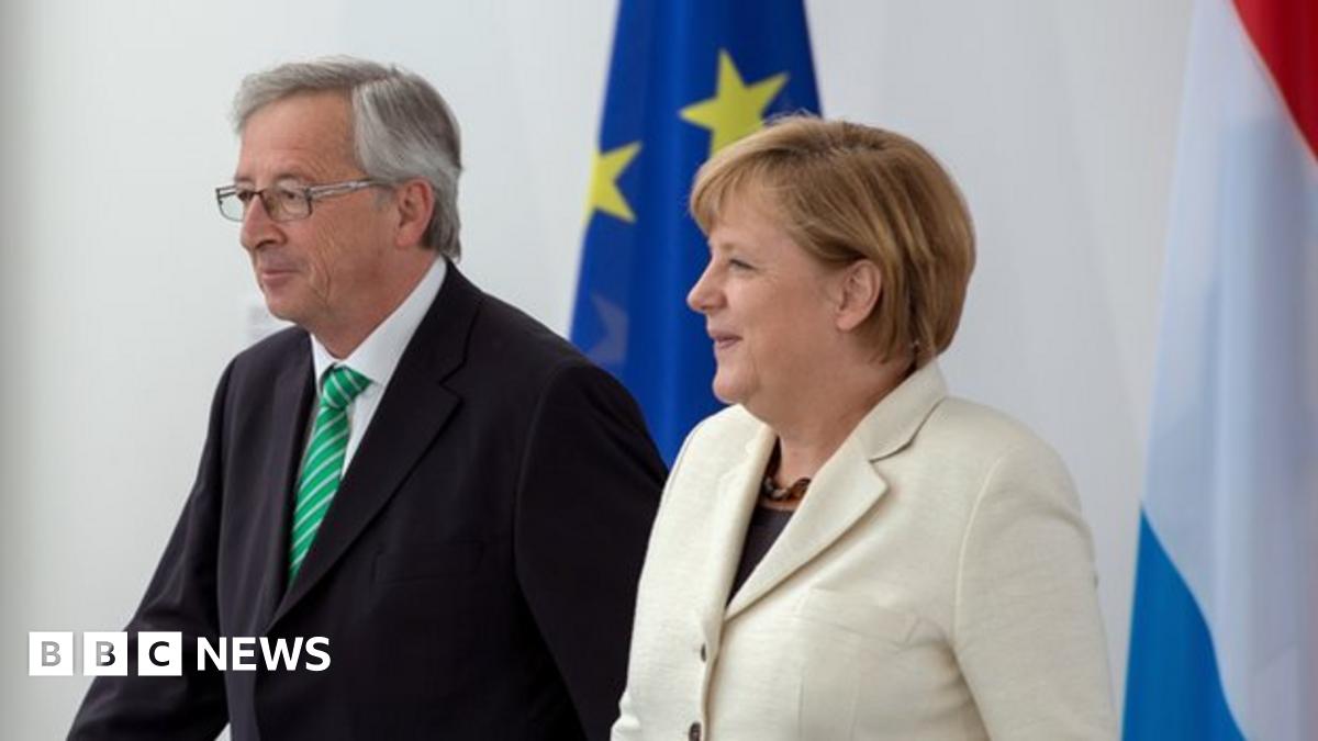How far will Merkel back Juncker? - BBC News