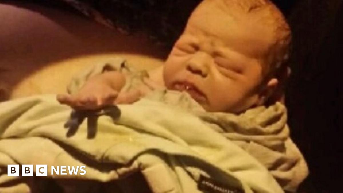 Baby born after 100mph dash on M275 - BBC News