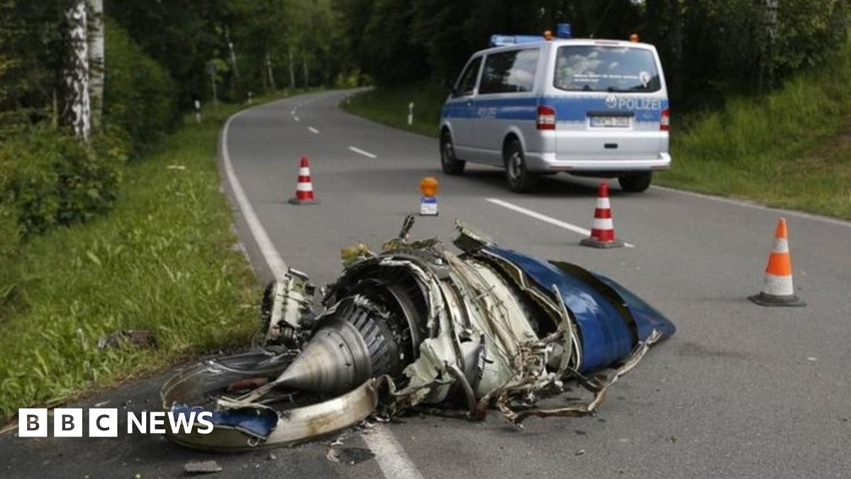 German fighter and Learjet collide - one confirmed dead - BBC News