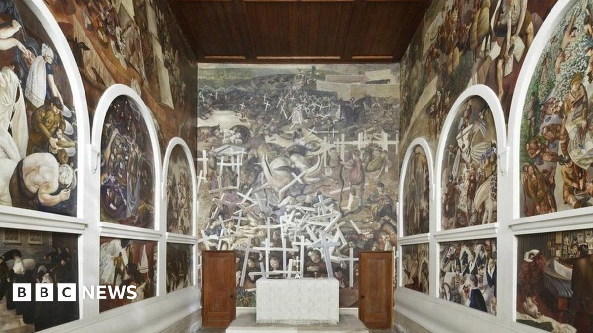 WWI Sandham Memorial Chapel reopens - BBC News