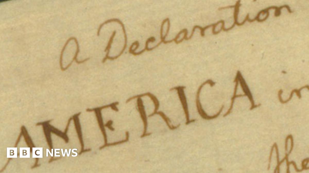 British Library to show Declaration of Independence - BBC News