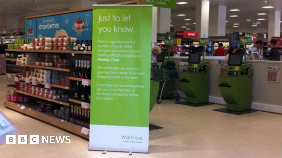 Cambridge Waitrose Tour de France 'local event' sign changed - BBC News